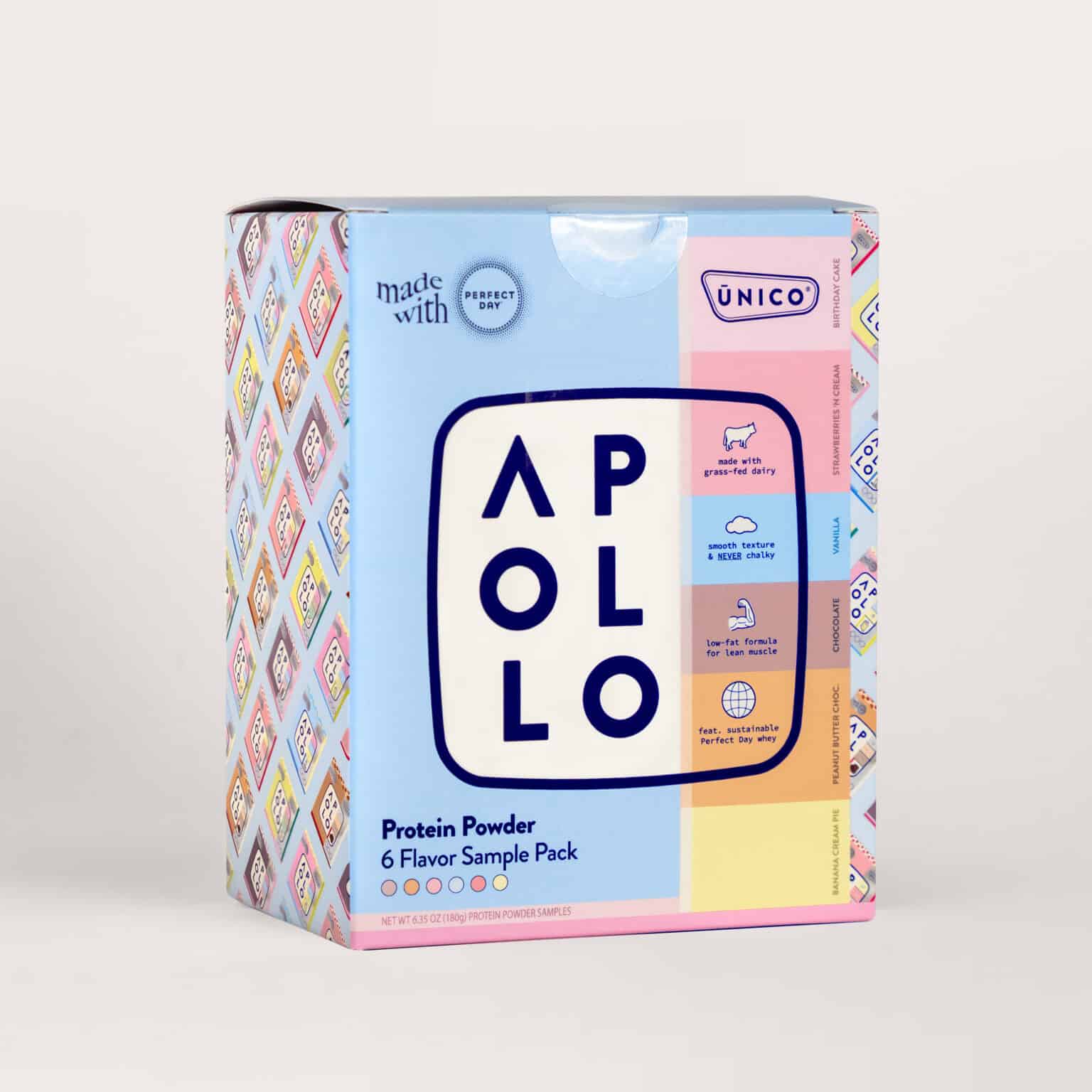 APOLLO Protein Powder Samples Variety Pack - 6 Flavors in One